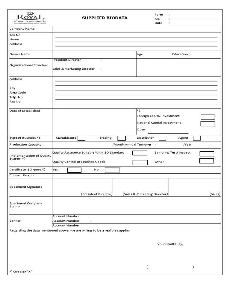 Master Biodata | PDF