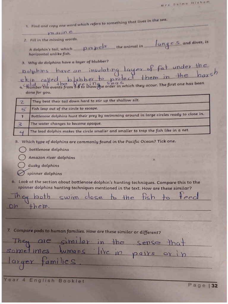 Booklet Answers 1 | PDF