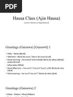 Different Types of Greetings in Hausa | PDF | Self-Improvement