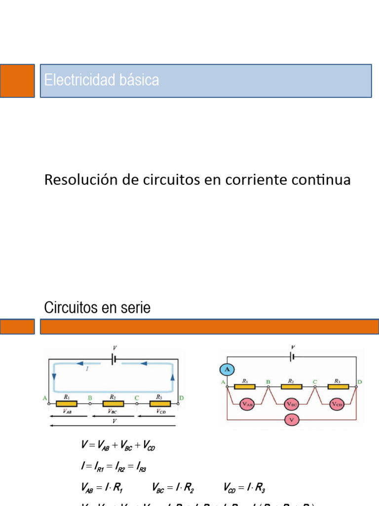 Resolución de Circuitos en Corriente Continua | PDF | Resistencia Eléctrica y Conductancia ...