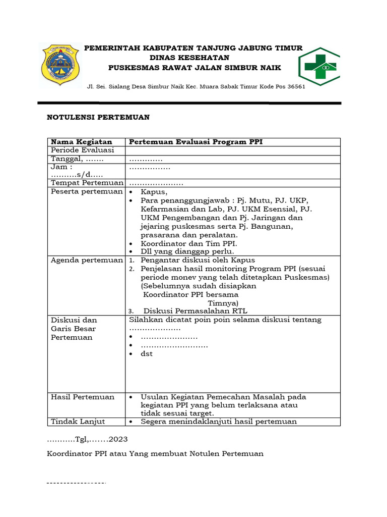 Notulen Monev Ppi | PDF