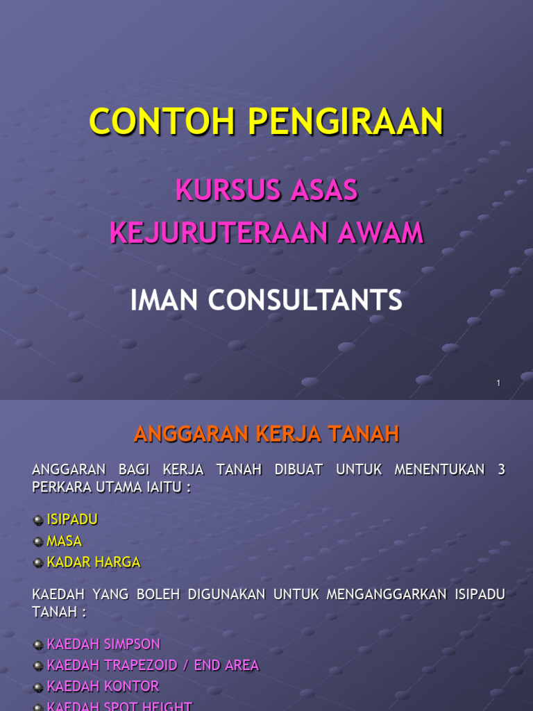 Pengiraan Kursus Kejuruteraan Awam | PDF
