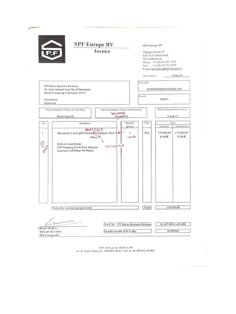 Revisied 2 (Packing List and Invoice) | PDF