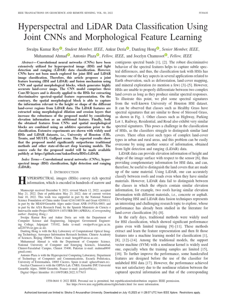 10.hyperspectral and LiDAR Data Classification Using Joint CNNs and ... 10.hyperspectral and LiDAR Data Classification Using Joint CNNs and ...