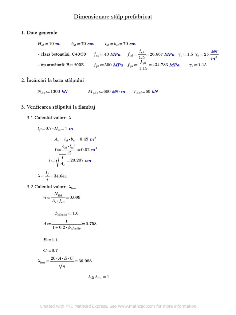 Calcule Stalp Beton | PDF | Graphics Software | Application Software