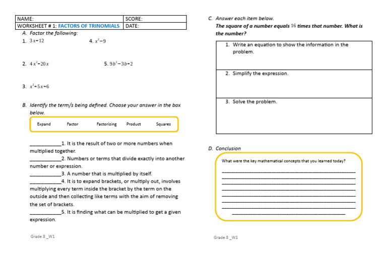 G7 Worksheet1 | PDF | Numbers | Mathematical Analysis