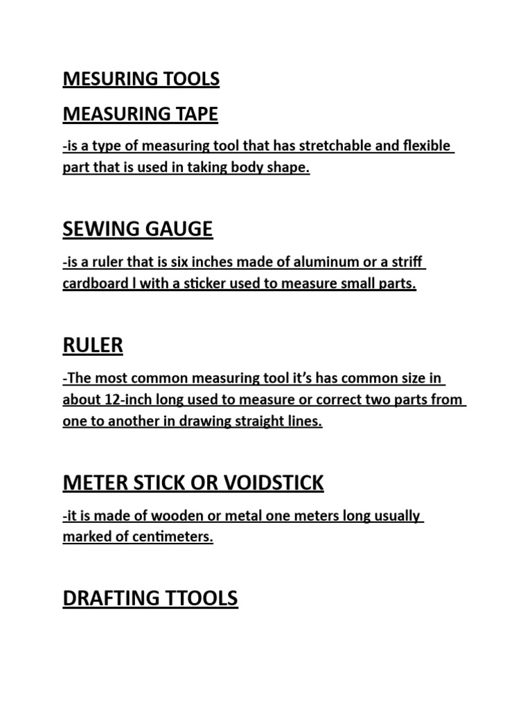 Sewing Gauge: Mesuring Tools Measuring Tape | PDF