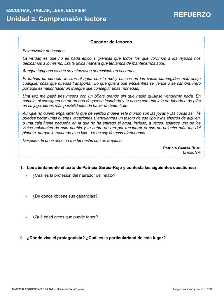 u2 Ref Sol Comprension Lectora | PDF