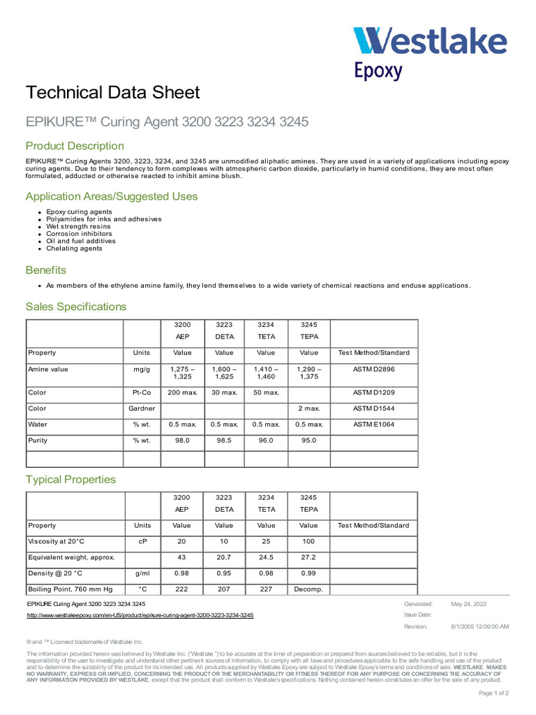 Epikure 3200 3223 3234 3245 TDS | PDF | Technology & Engineering