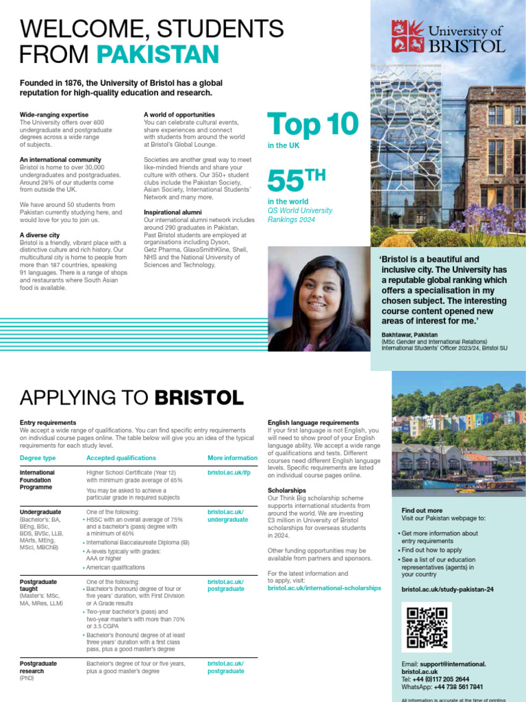 Study Opportunities for Pakistani Students | PDF | Bachelor's Degree ...