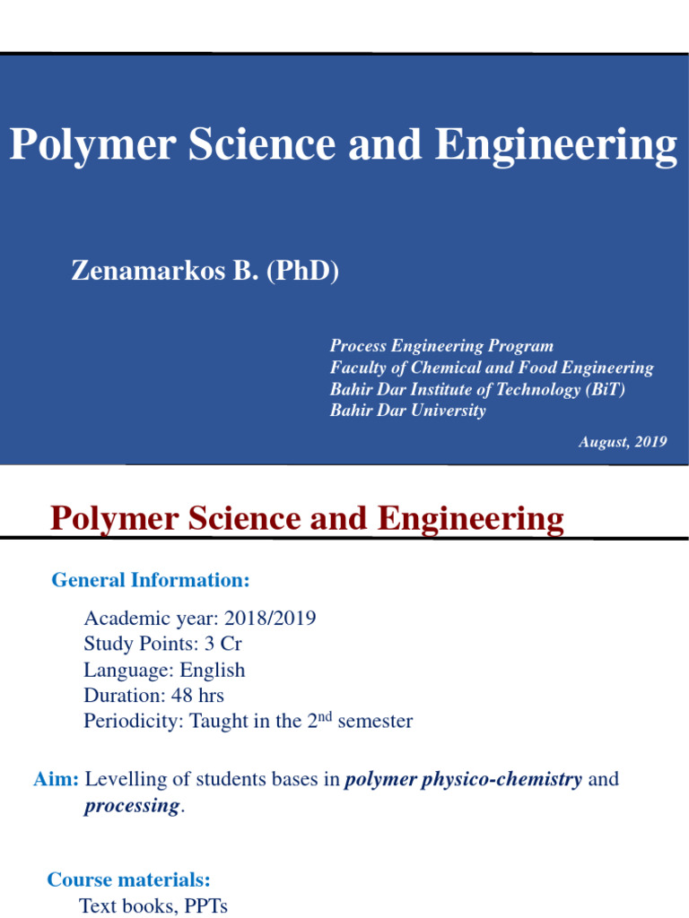 Polymer Science and Engineering - Part I | PDF | Polymers | Cross Link