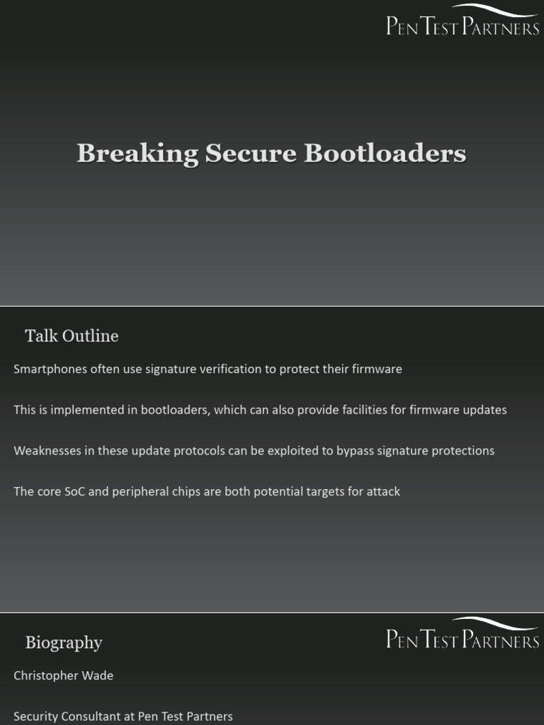 Us 21 Breaking Secure Bootloaders | Download Free PDF | Booting ...