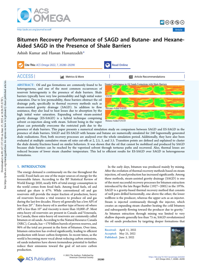 Comparison of SAGD and ES-SAGD | PDF | Hydrocarbons | Petroleum