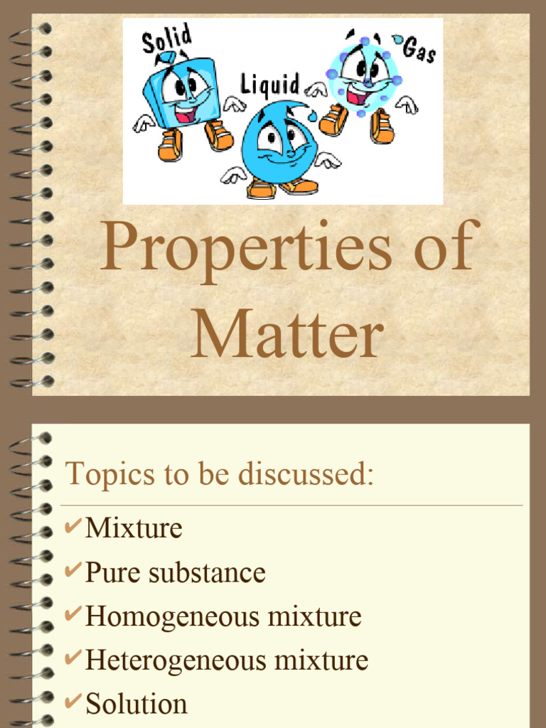 3 Properties of Matter | PDF | Mixture | Chemical Substances