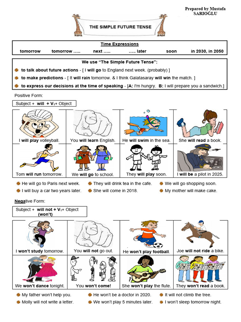 The Simple Future Tense | PDF