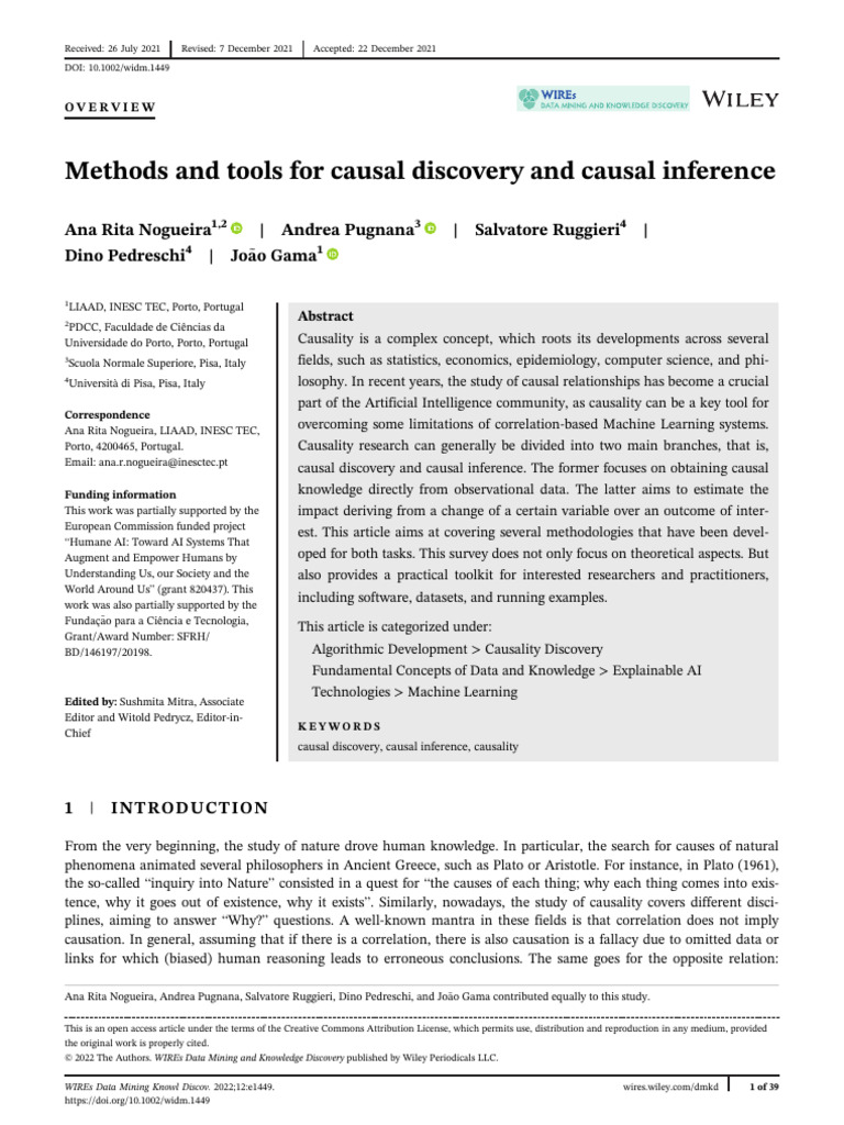 Methods and Tools For Causal Discovery and Causal | PDF | Bayesian Network | Causality
