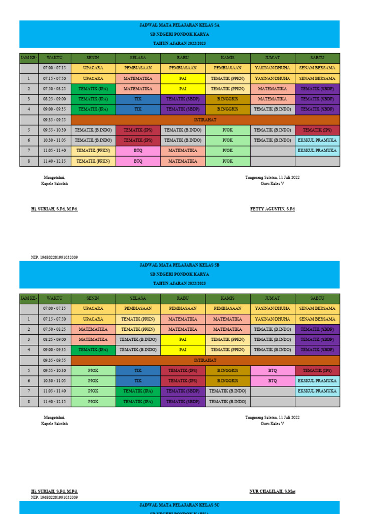 Jadwal 5 | PDF