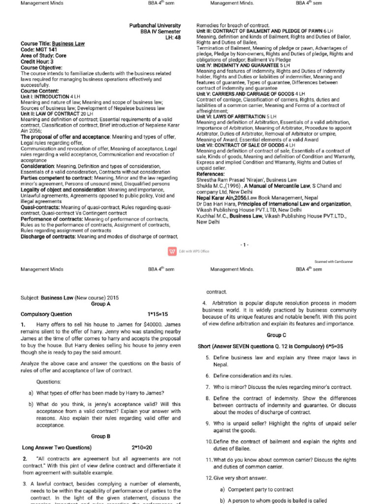 Questions Sets - 4TH Sem - Management Minds - Provided by - Saru Tamang1 1 | PDF