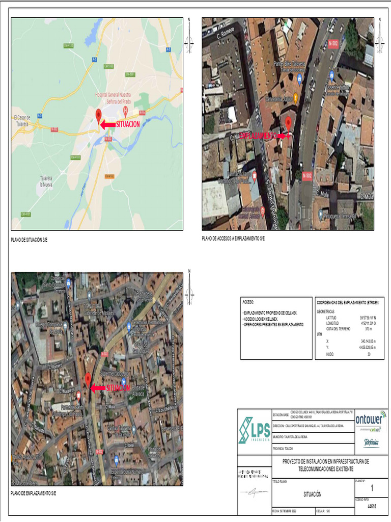 Emplazamiento Situacion: Plano de Situación S/E Plano de Accesos A ...