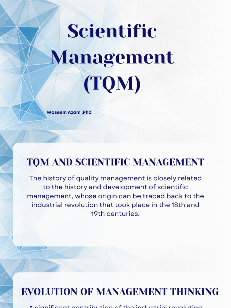 Evolution of Scientific Management | PDF