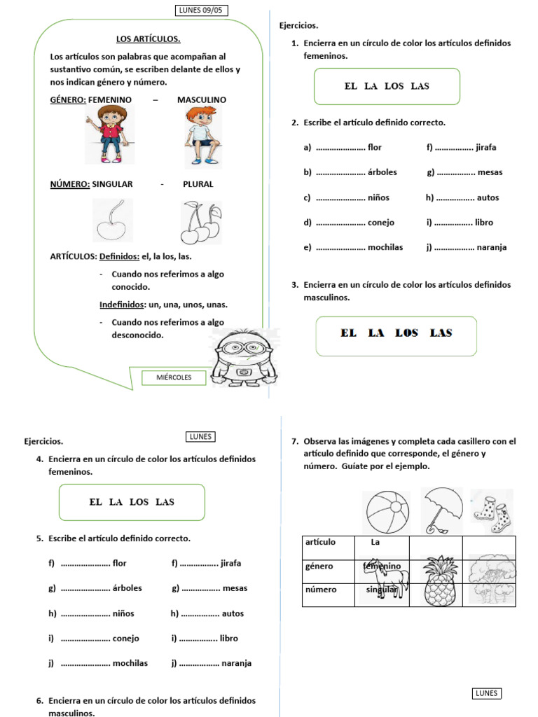 Artículos Definidos e Indefinidos | PDF | Gramática | Tipología Lingüística