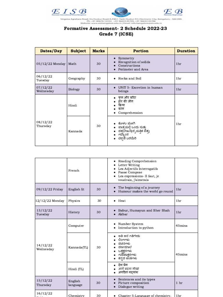 7 ICSE FA-2 Portion 2022-23 - Docx-2 | PDF