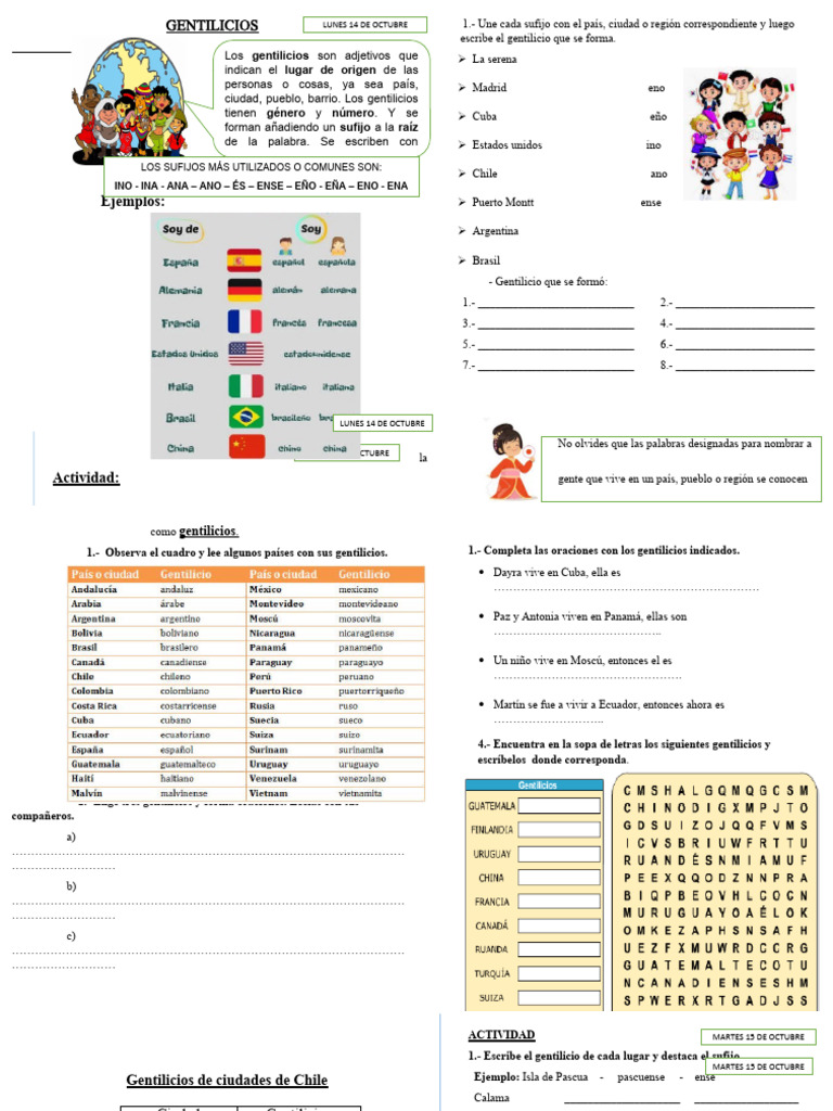 GENTILICIOS | PDF