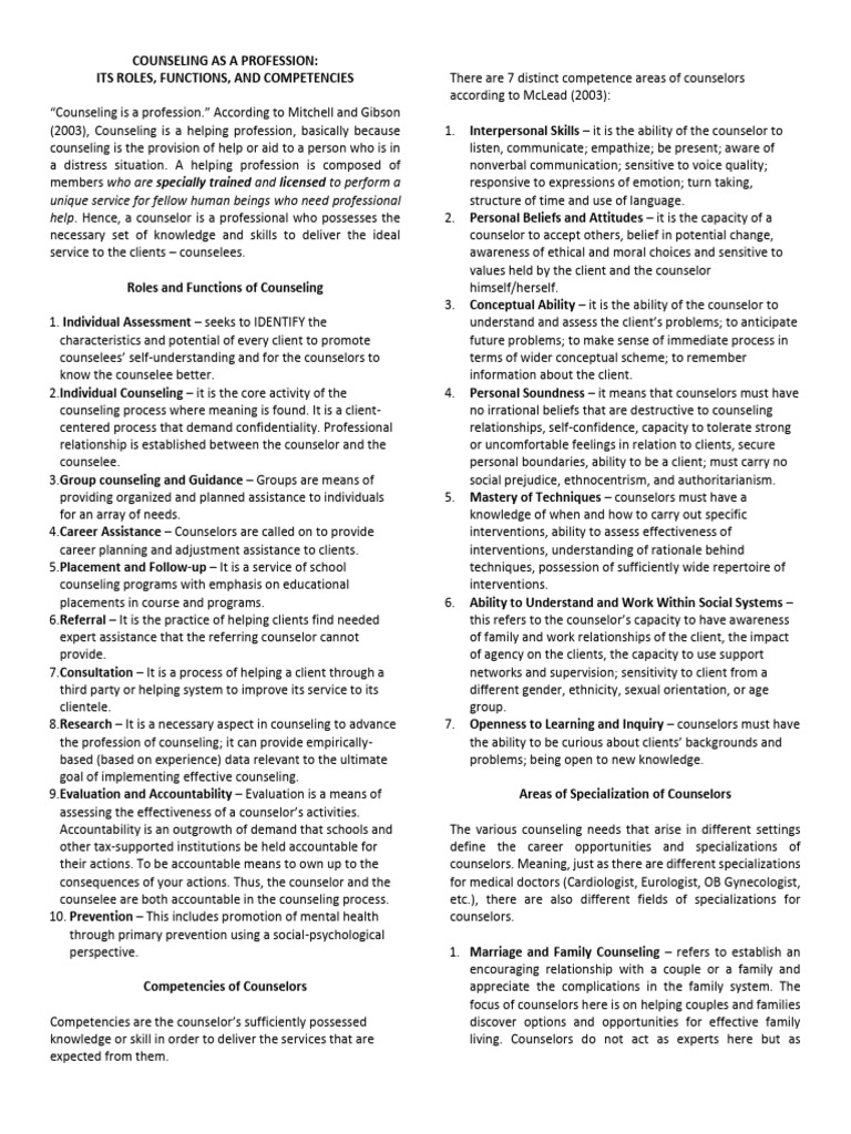 Conceptual Skills in Counseling | PDF | Counseling Psychology | School Counselor