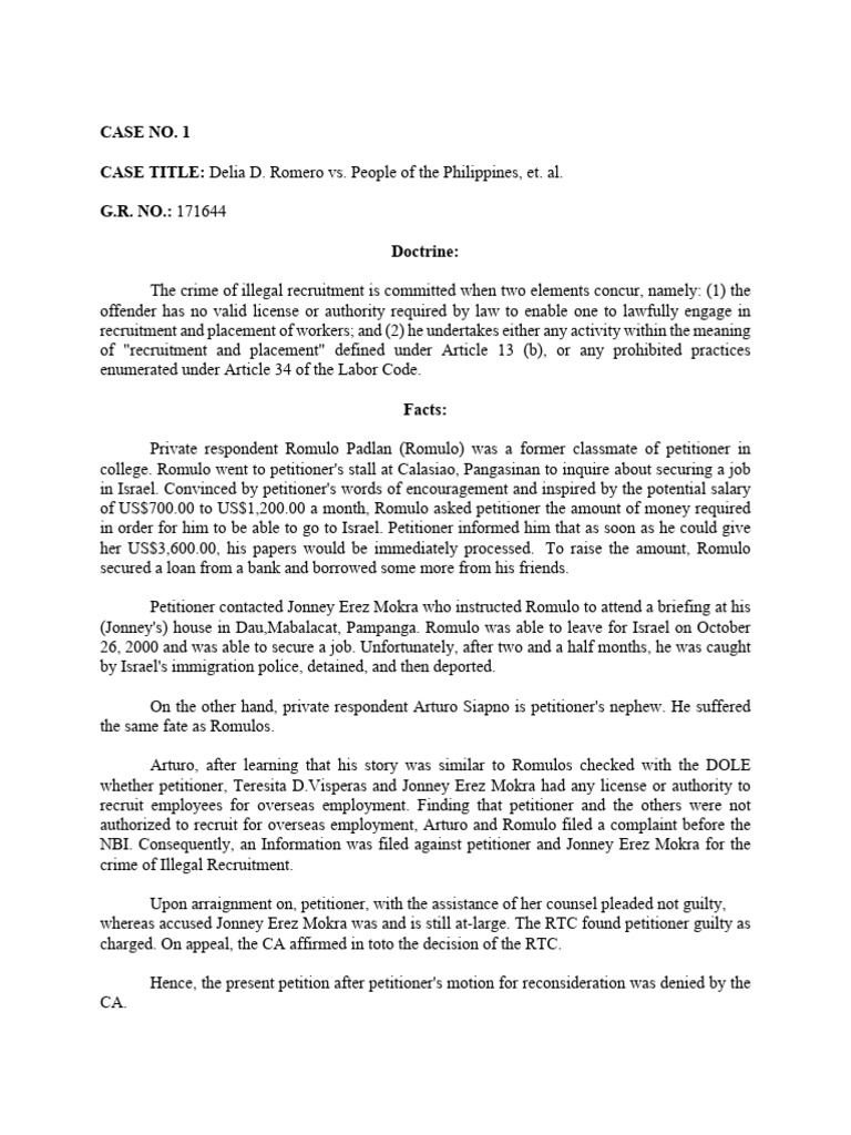 Delia D. Romero vs. People of the Philippines, et. al. | PDF | Crimes ...
