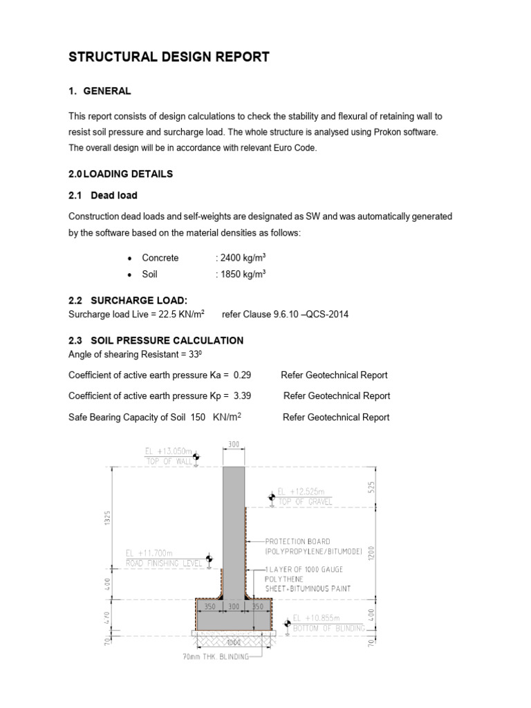 Retaining Wall (Type-1) Calculation-Rev01 | PDF | Geotechnical Engineering | Force