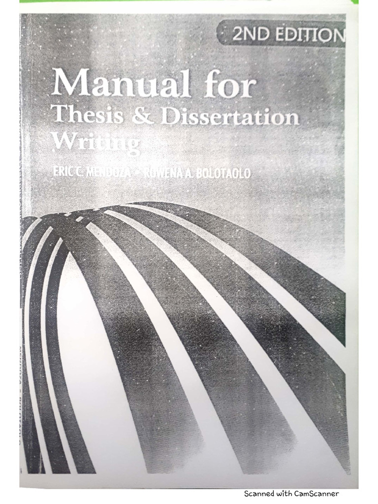 Manual For Thesis and Disertation Writing 2nd Edition | PDF