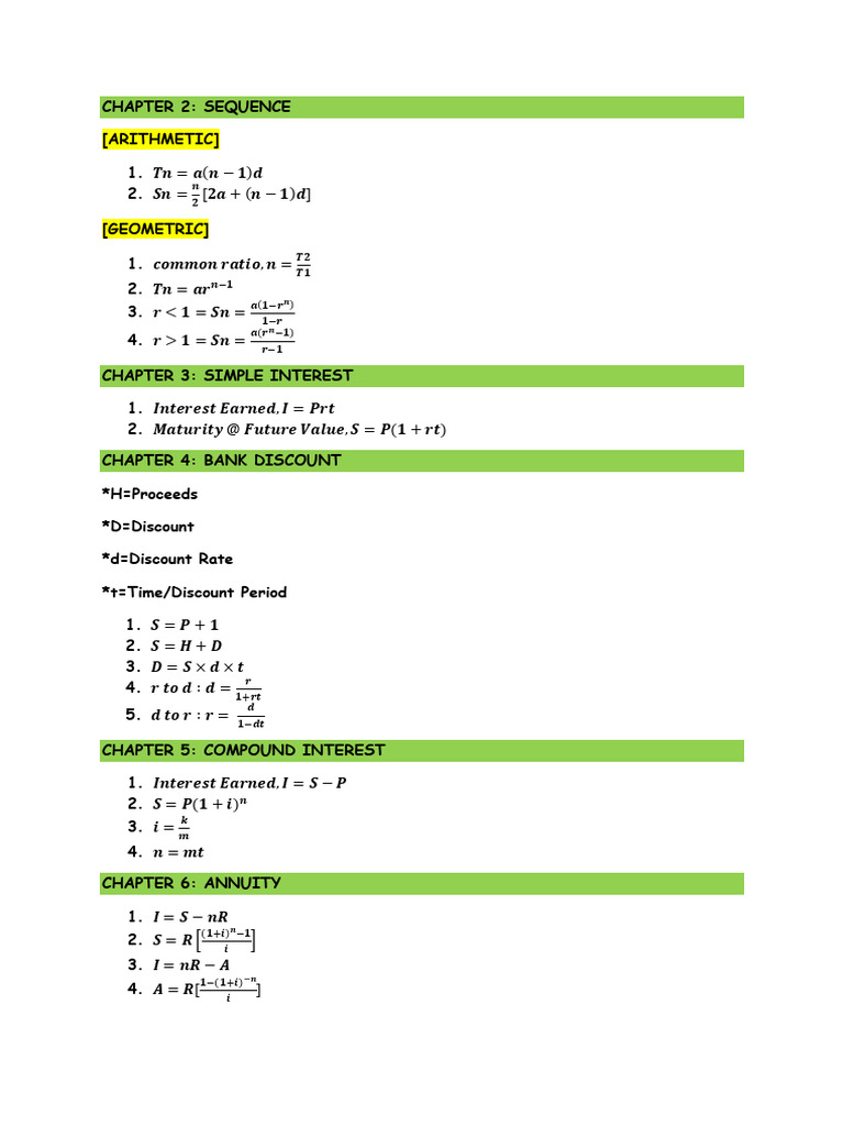 Rumus Mat112 | PDF | Teaching Methods & Materials