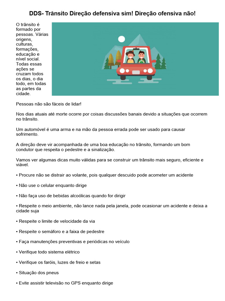 DDS - Trânsito | PDF