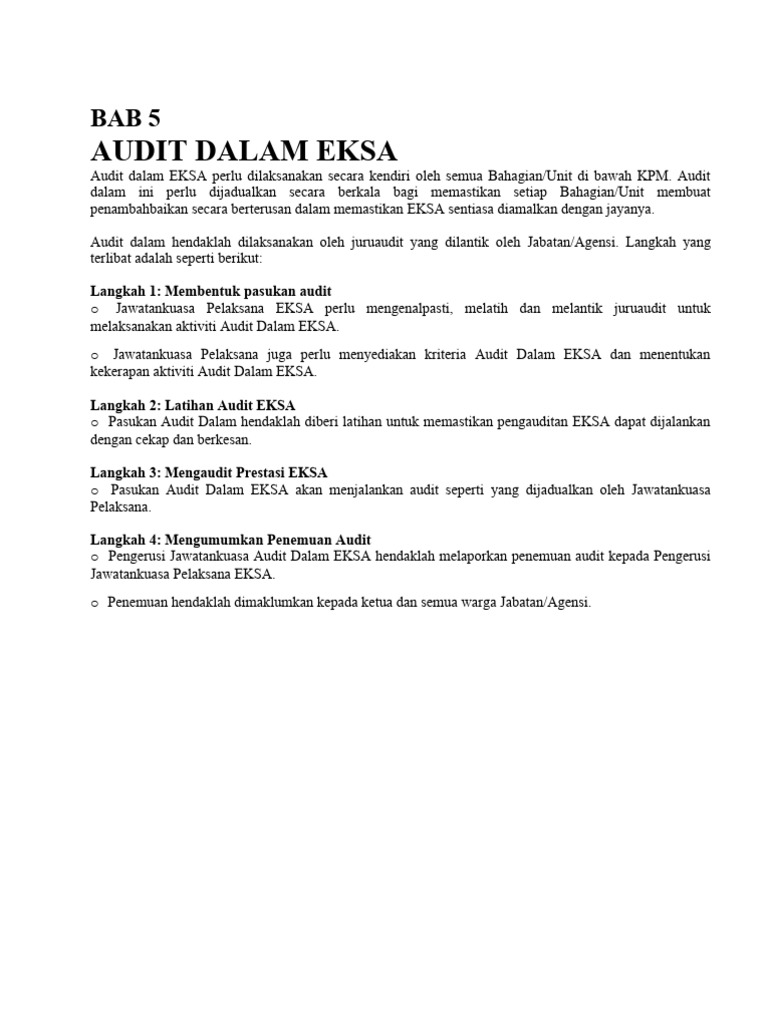 Audit Dalam Eksa | PDF