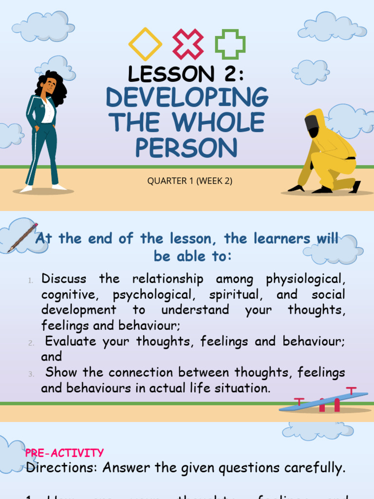 PD Lesson 2 Dev. The Whole Person PDF | PDF | Emotions | Attitude ...