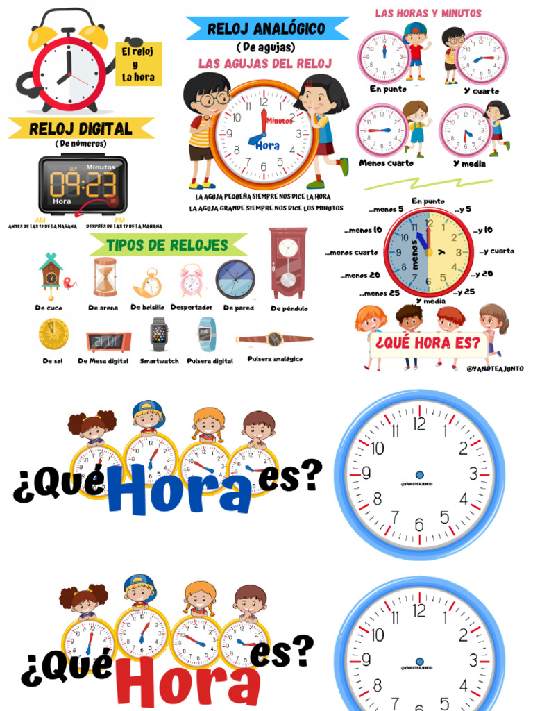 Fantastico Cuaderno para Trabajar Las Horas en Primaria | PDF | Reloj ...