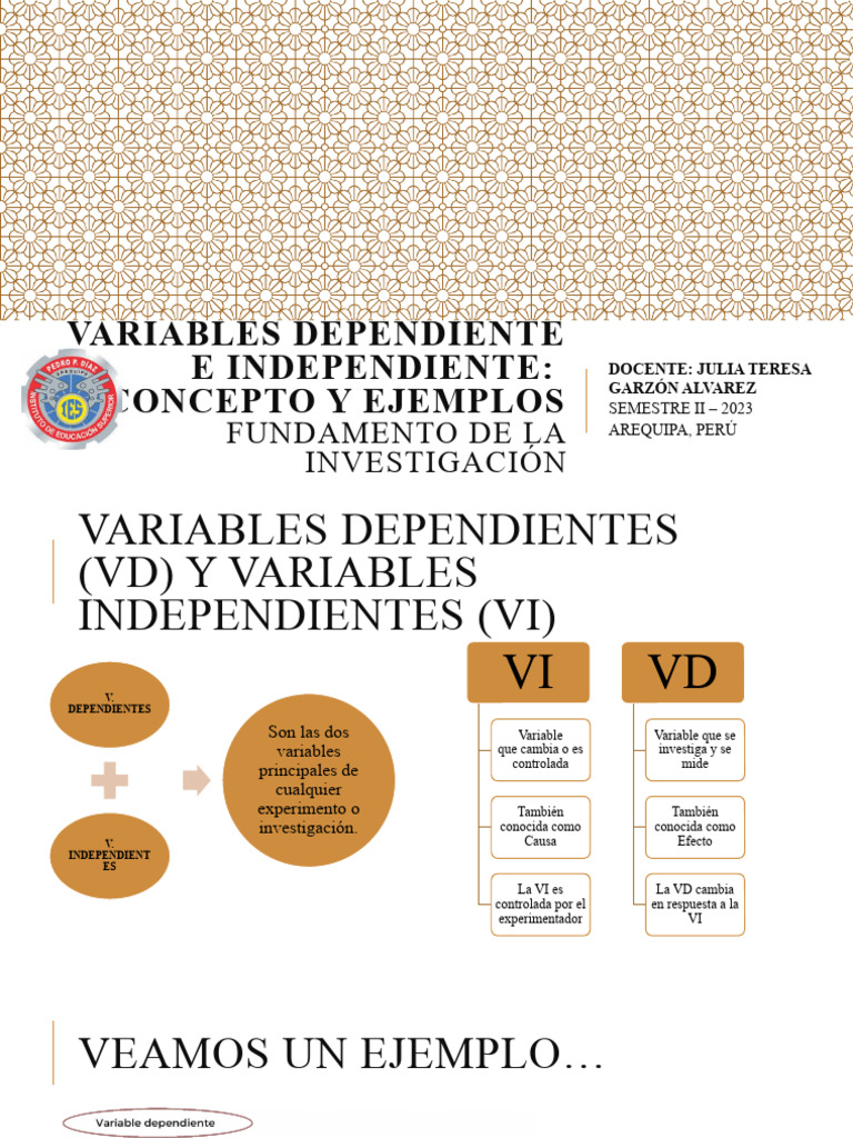 Variables Dependiente e Independiente | PDF