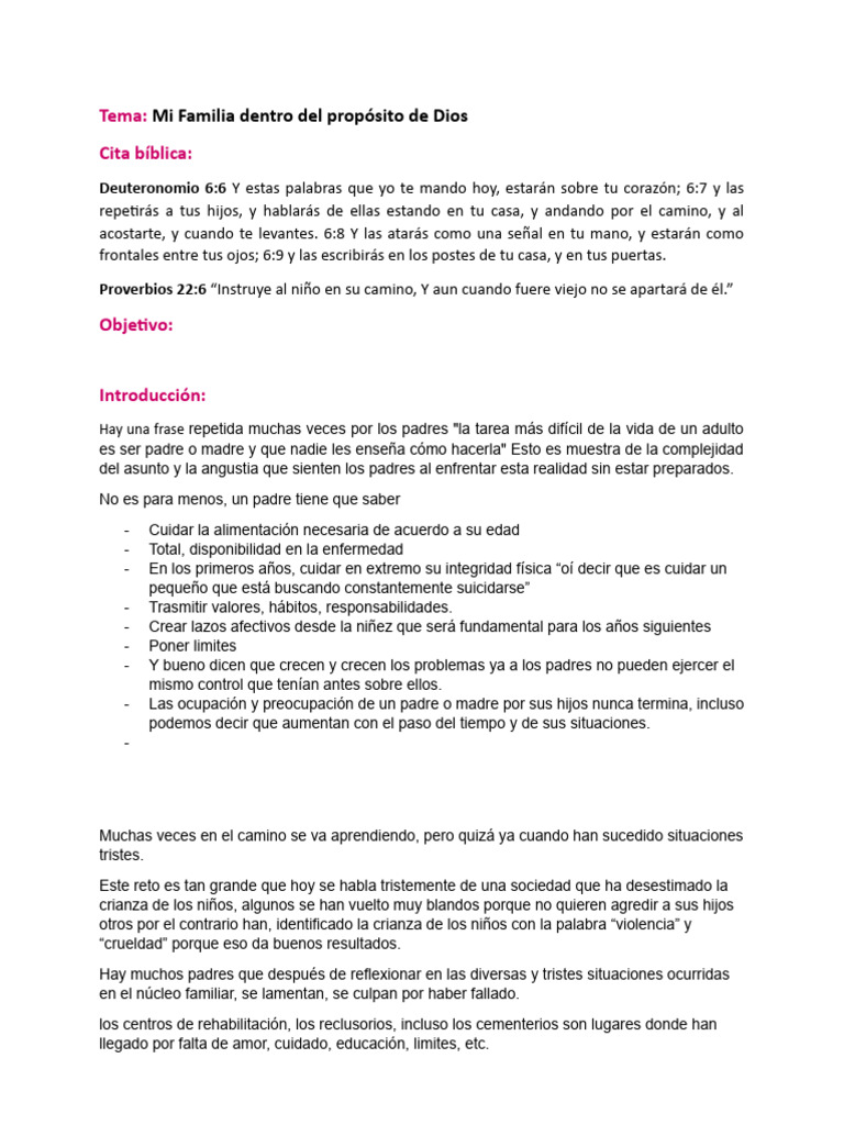 Tema LA Familia. | PDF | Relaciones personales, crianza y desarrollo ...