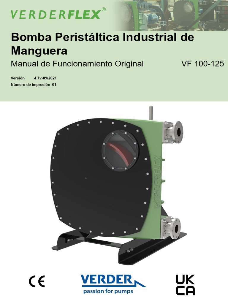 Verderflex - VF100-125 - Operating Manual - ES - v4.7 - Sept 2021 | PDF