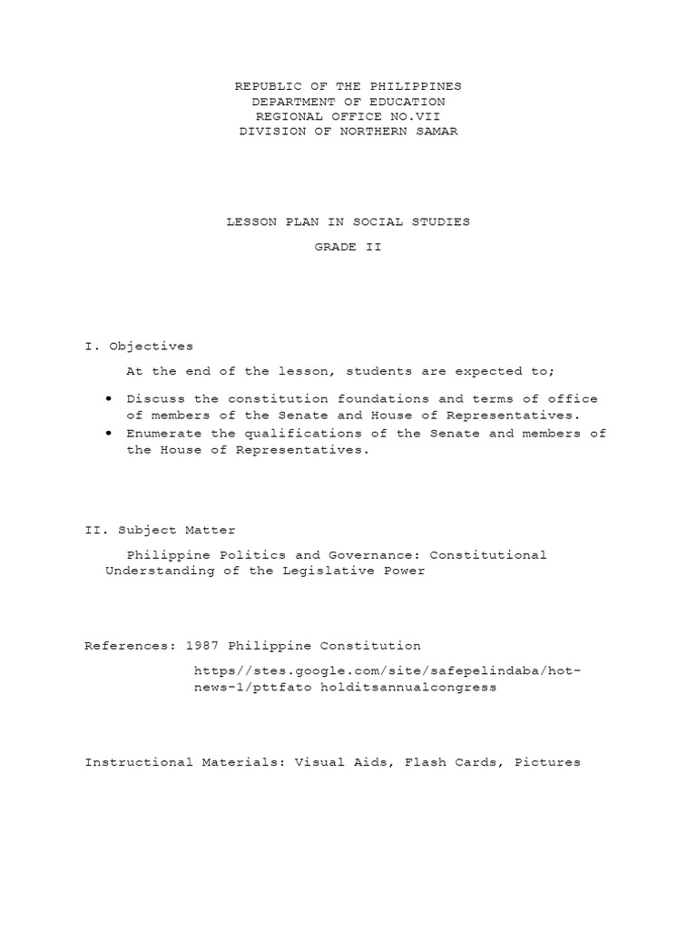 Lesson Plan G 2 | PDF | Initiative | Government