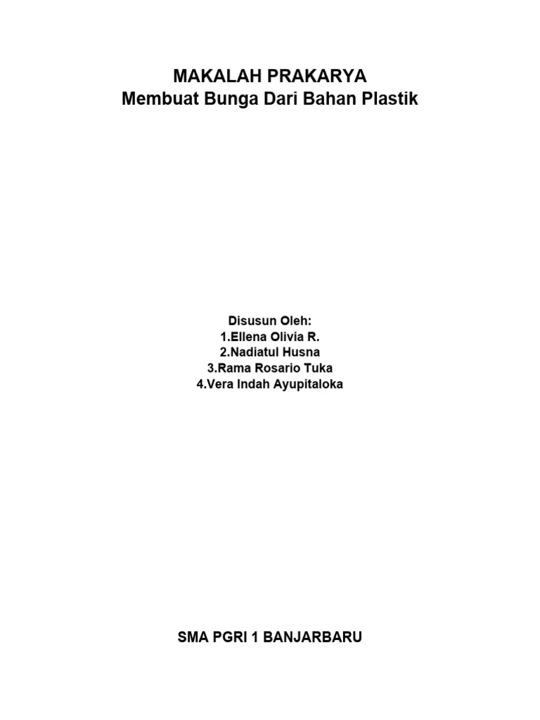 Makalah Prakarya | PDF