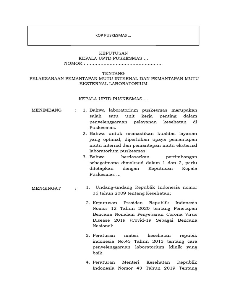 3.9.1.d SK PELAKSANAAN PMI DAN PME | PDF