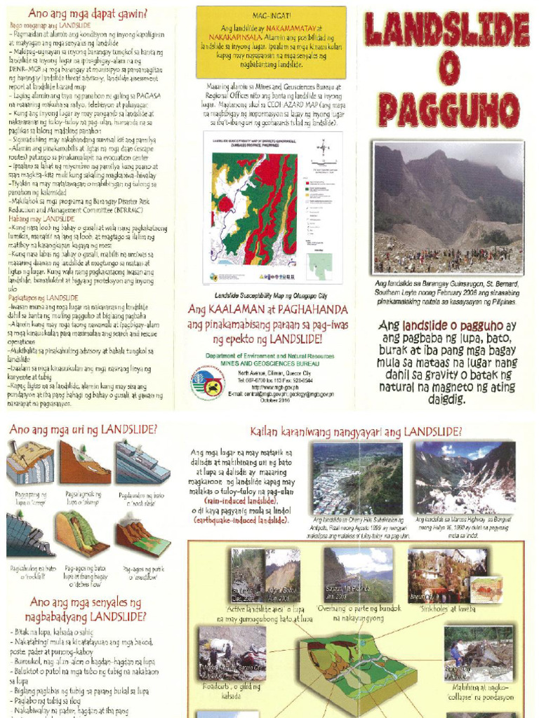 MGB Pamphlet Landslides Opt | PDF