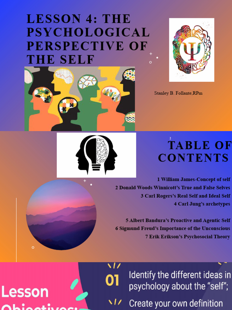 Lesson 4 UTS The Psychological Perspective of The Self | PDF | Id | Psychoanalysis