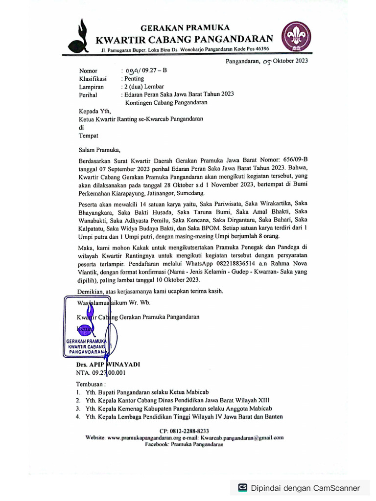 Edaran Peran Saka Jawa Barat | PDF