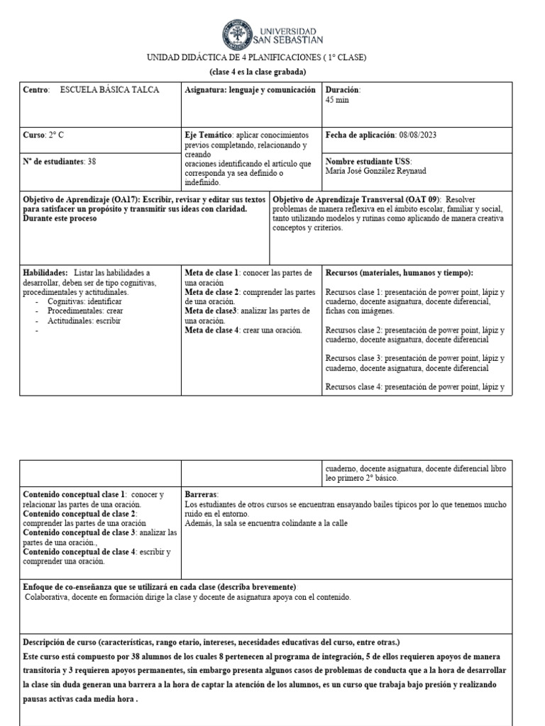 Planificacion Clase Grabada Practica 2 | PDF