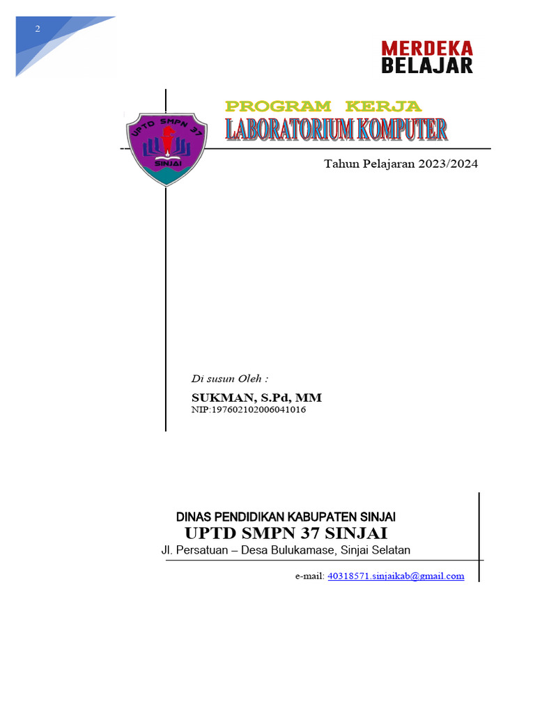 Program Kerja Lab Komputer | PDF