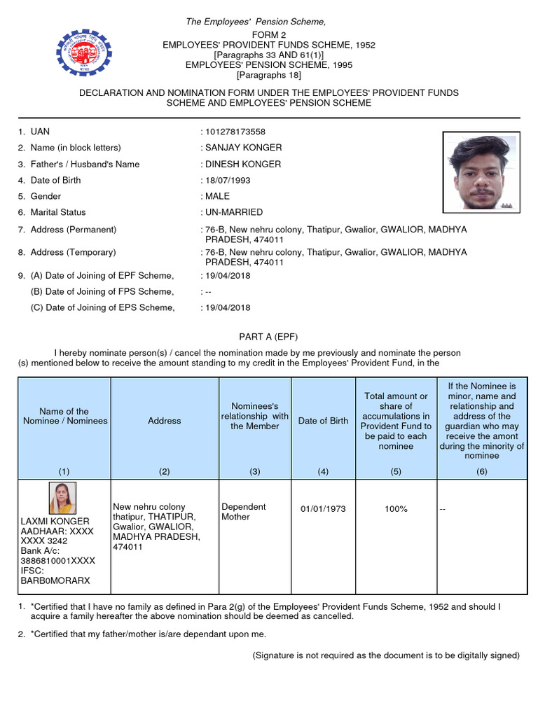 Sanjay Epfo | PDF | Factor Income Distribution | Employment Compensation