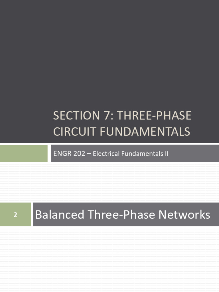 SECTION 7 Three Phase Circuit Fundamentals | PDF