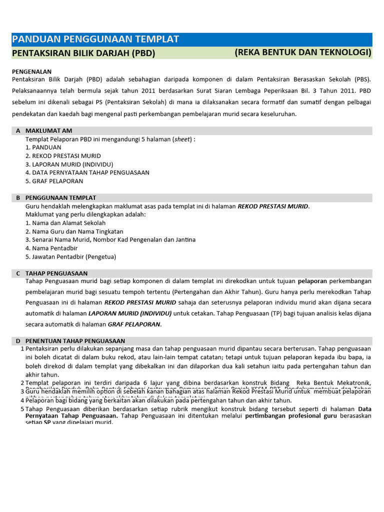 TEMPLAT-PELAPORAN-PBD-RBT-Ting-3 | PDF